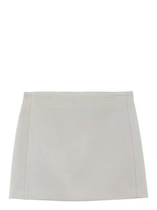 Wardrobe.NYC Virgin Wool Mini Skirt - Grey