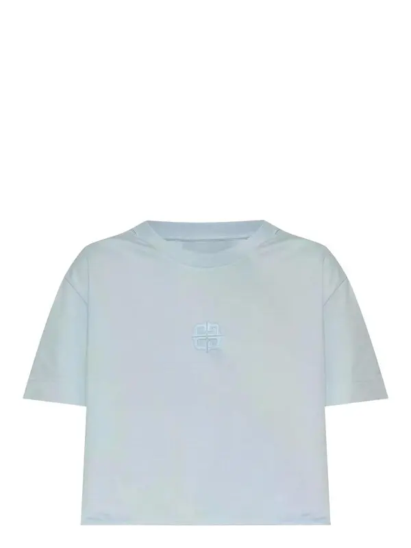 Givenchy Cropped 4g Liquid T-shirt - Blue