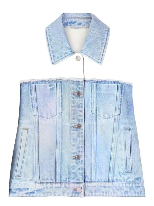 Stella McCartney Two-tone Panelled Denim Jacket - Blue