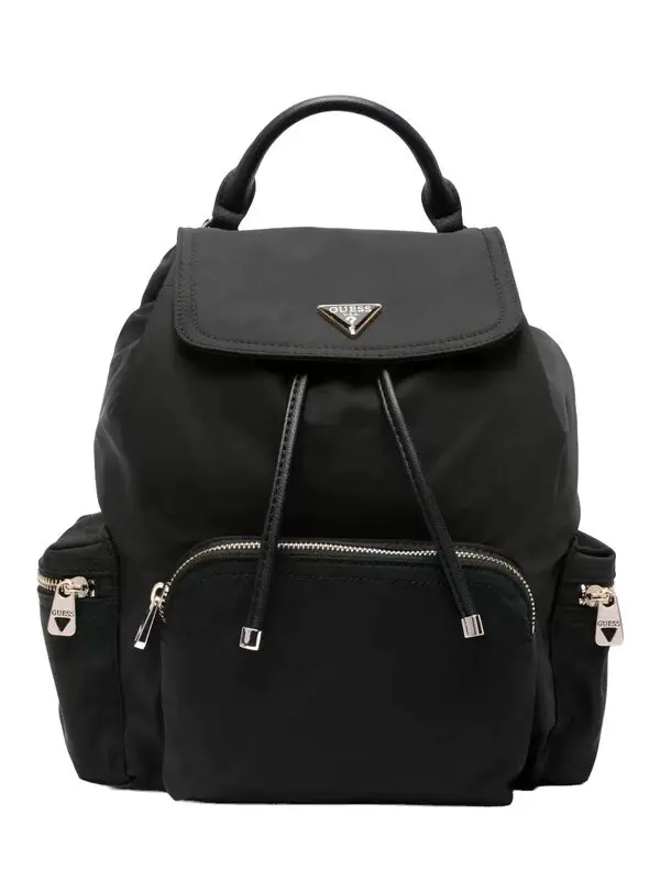 Guess Gemma Logo-plaque Backpack - Black