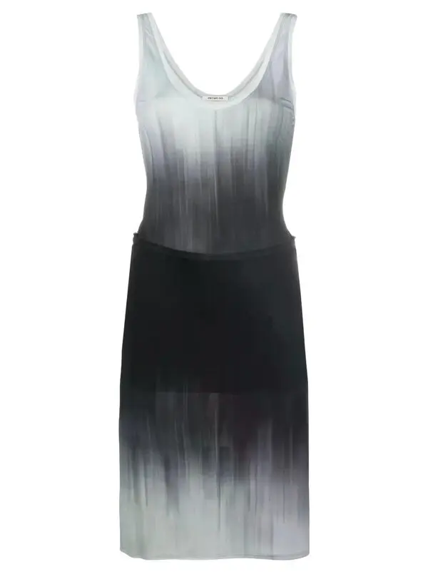 PETER DO Faded-effect Detachable-panel Dress - Grey