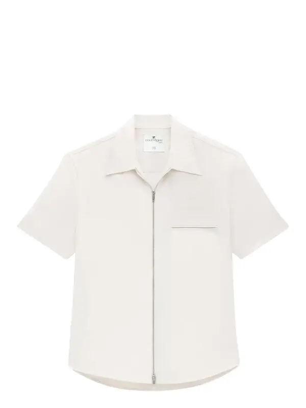 COURREGES Zip-up Twill Shirt - Neutrals
