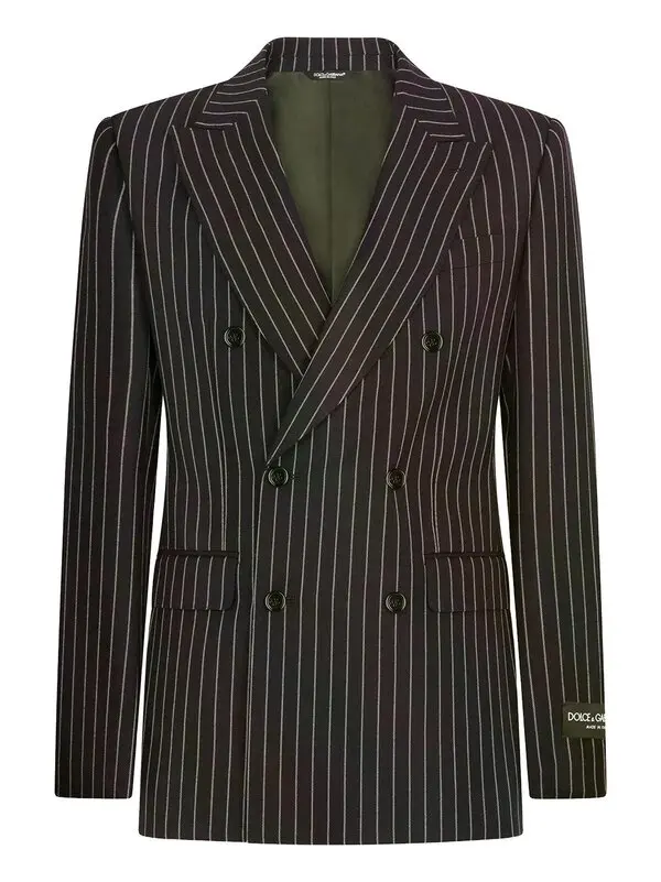 Dolce & Gabbana Double-breasted Pinstripe Blazer - Blue