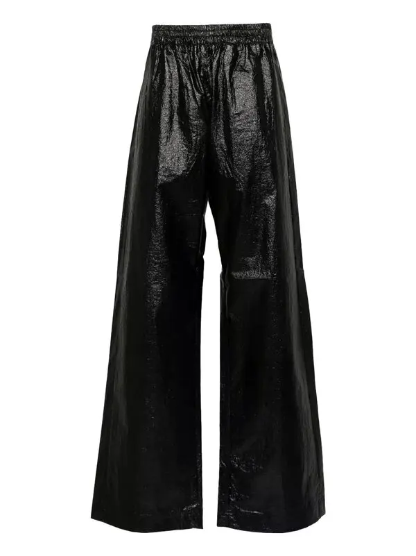 WALTER VAN BEIRENDONCK Embroidered-logo Trousers - Black