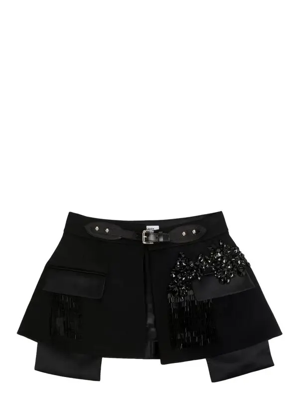 Dice Kayek Embellished Skirt - Black