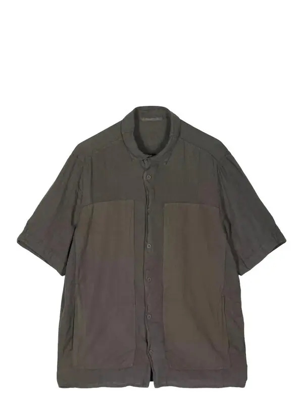 Transit Panelled Short-sleeve Shirt - Grey