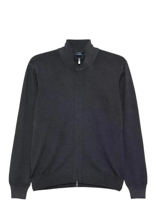 BARBA NAPOLI Virgin Wool Cardigan - Grey