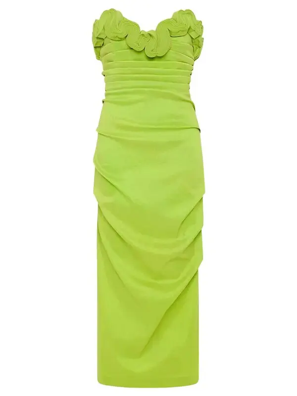 Rachel Gilbert Ren Midi Dress - Green