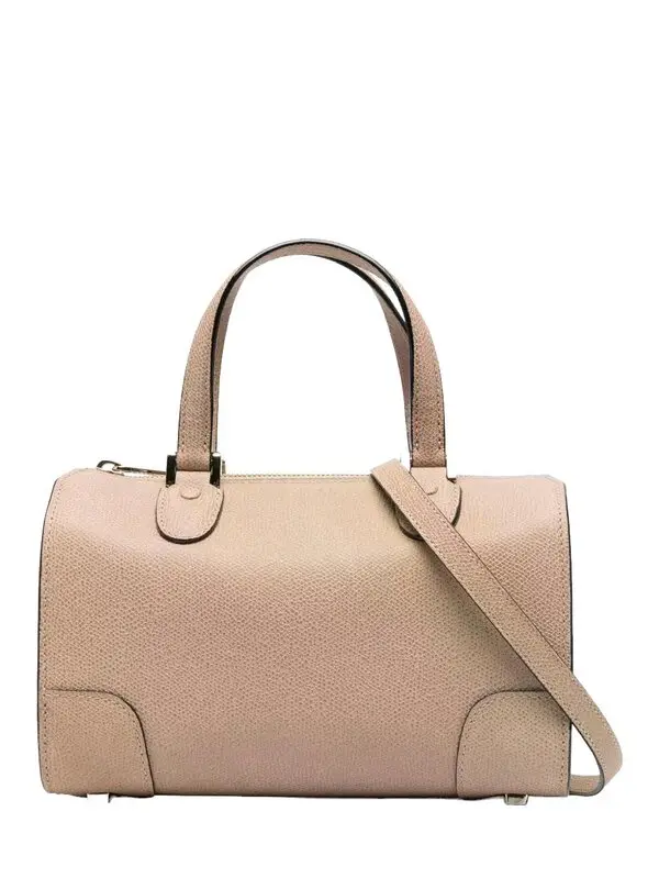VALEXTRA Grained-texture Leather Tote Bag - Neutrals