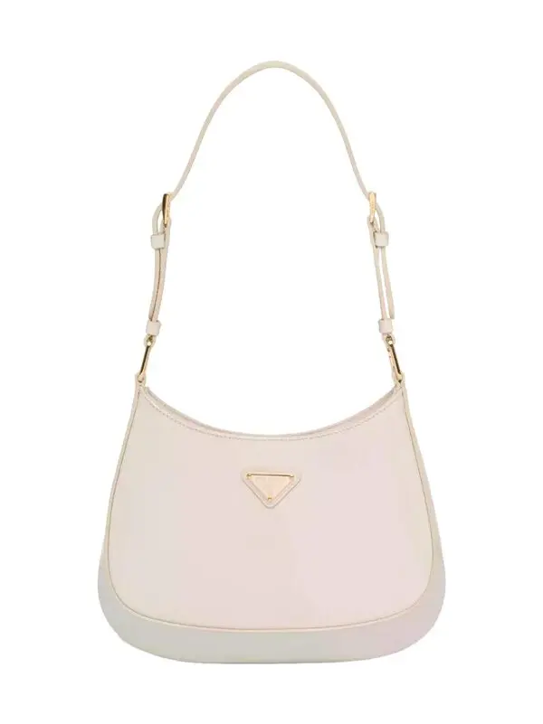 Prada Cleo Patent Leather Shoulder Bag - Neutrals