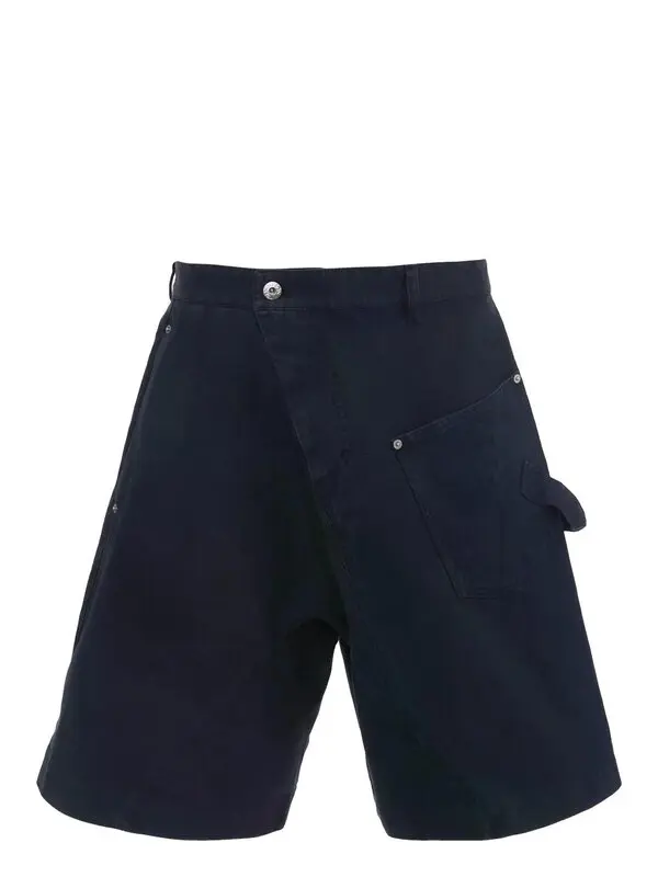 JW Anderson Twisted Cotton Bermuda Shorts - Blue
