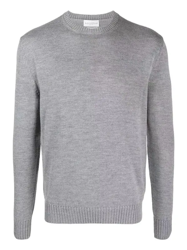 BALLANTYNE Ribbed-knit Wool Jumper - Grey