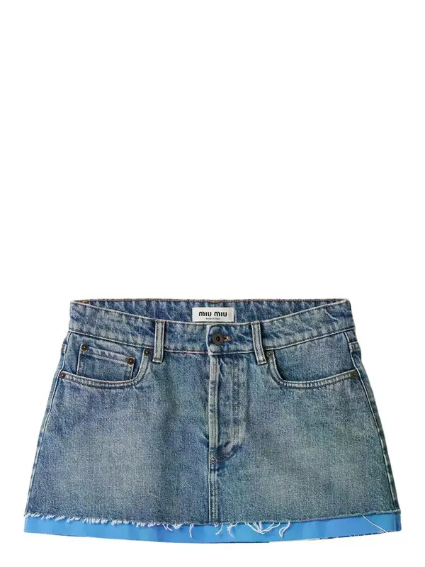 Miu Miu Denim Mini Skirt - Blue