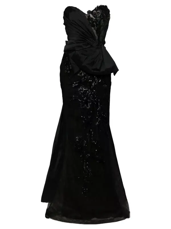 SAIID KOBEISY Sequin-embellished Tulle Gown - Black