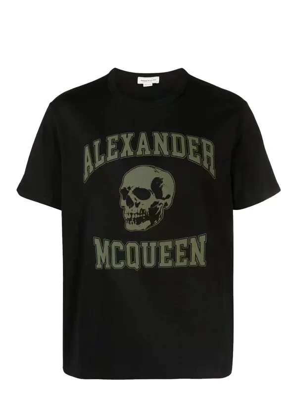 Alexander McQueen Logo-print Cotton T-shirt - Black