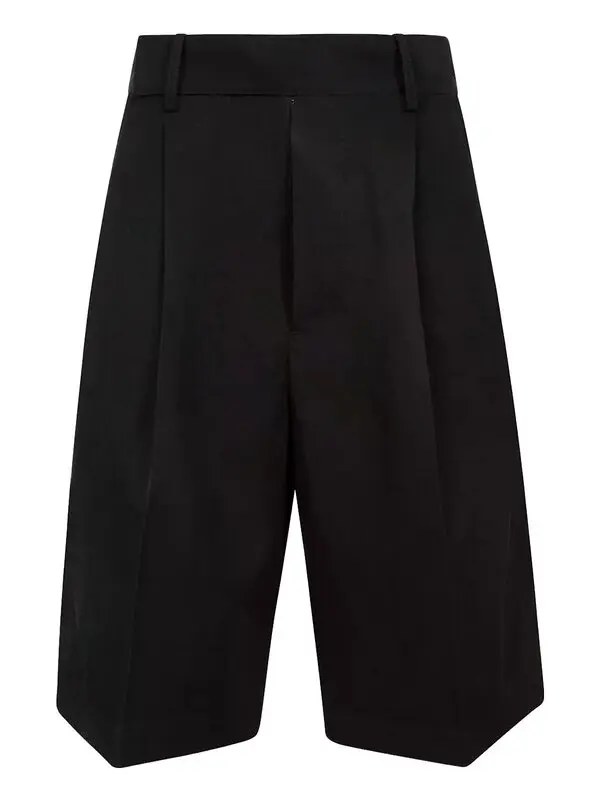 Yohji Yamamoto Cotton Knee-length Shorts - Black