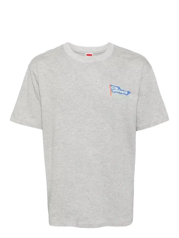 GROUND ZERO Logo-print Cotton T-shirt - Grey