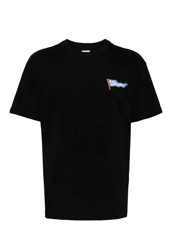 GROUND ZERO Logo-print Cotton T-shirt - Black