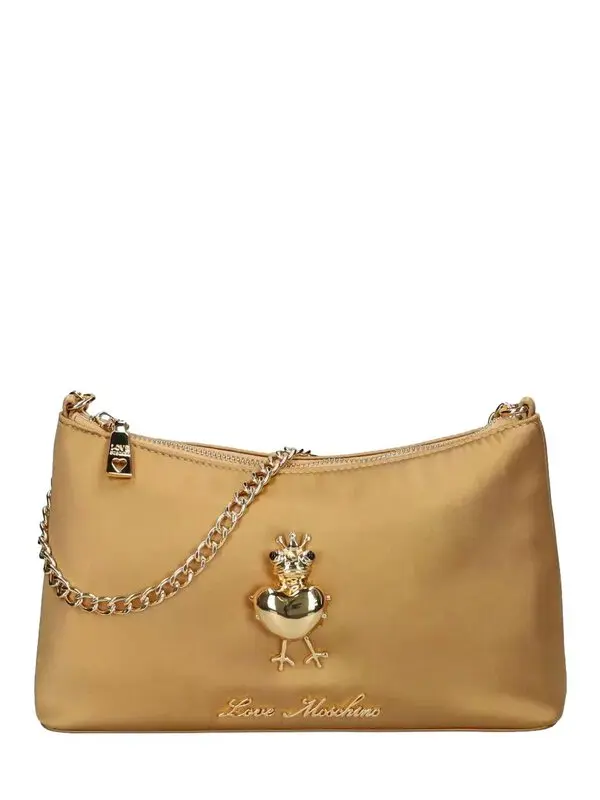 Moschino Logo-plaque Shoulder Bag - Neutrals