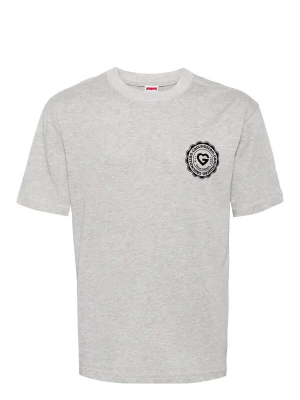 GROUND ZERO Logo-print Cotton T-shirt - Grey