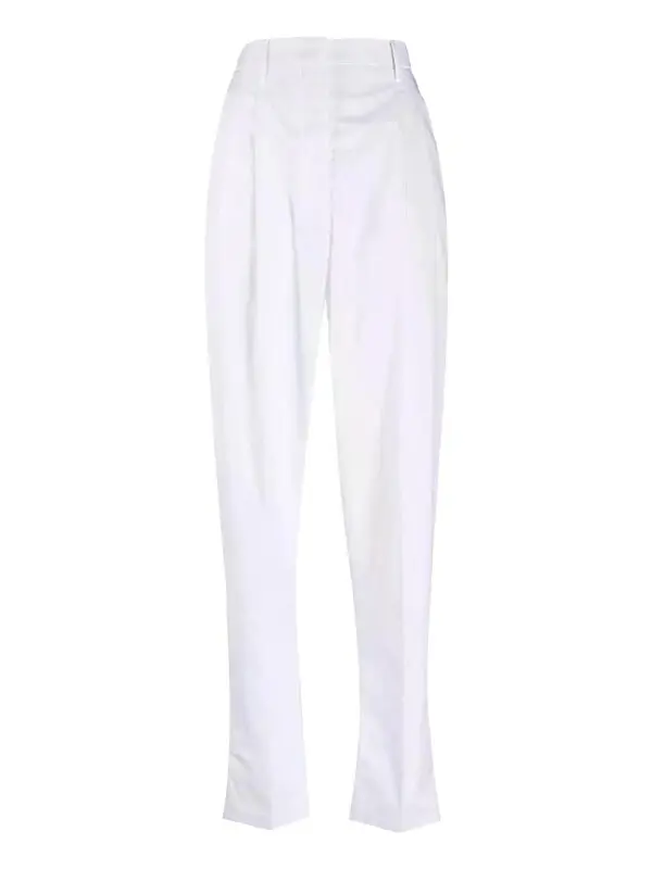 N°21 High-waisted Tapered Trousers - White