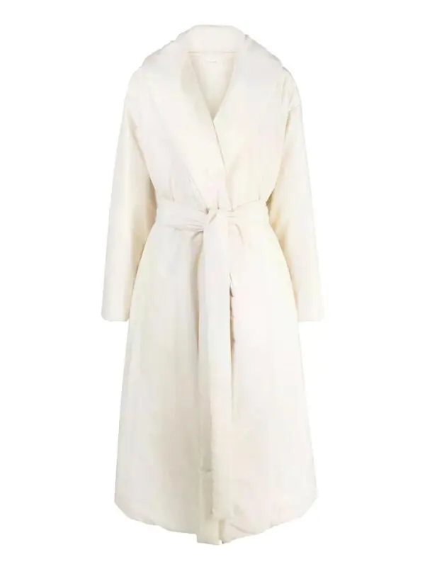 THE ROW Francine Tied-waist Coat - Neutrals