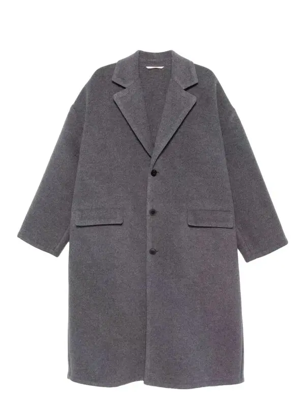 Valentino Garavani Single-breasted Virgin Wool-cashmere Blend Coat - Grey