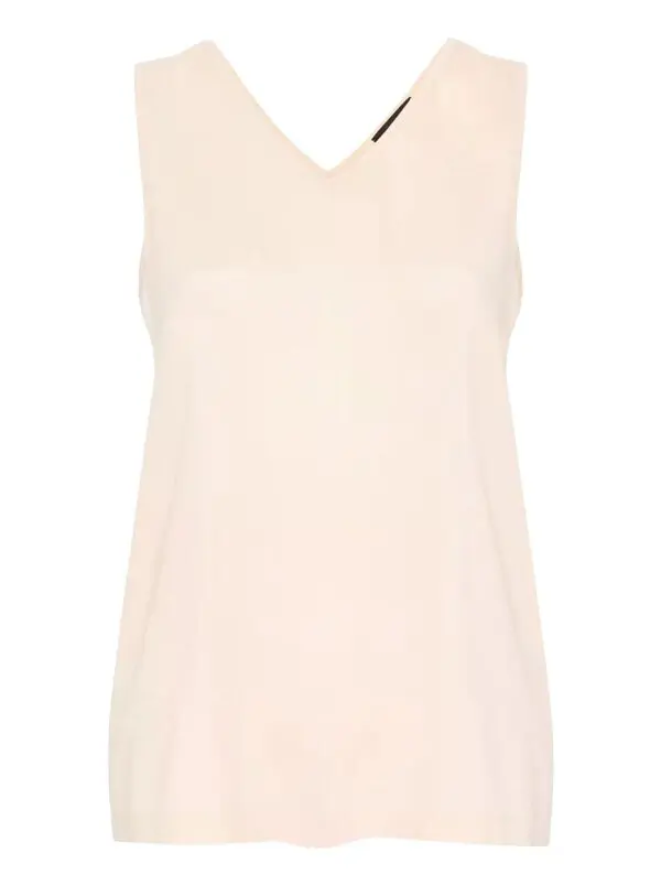 Fabiana Filippi Georgette-crepe Top - Neutrals
