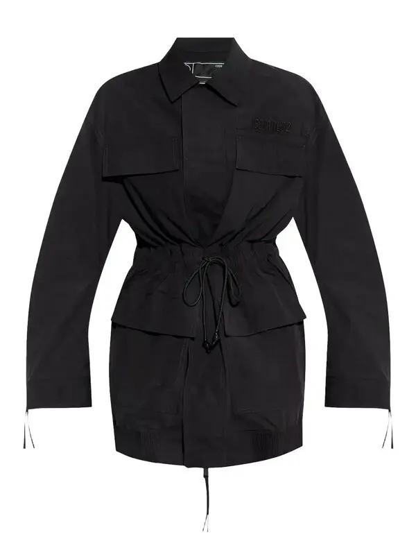 Dsquared2 Logo-embroidered Coat - Black