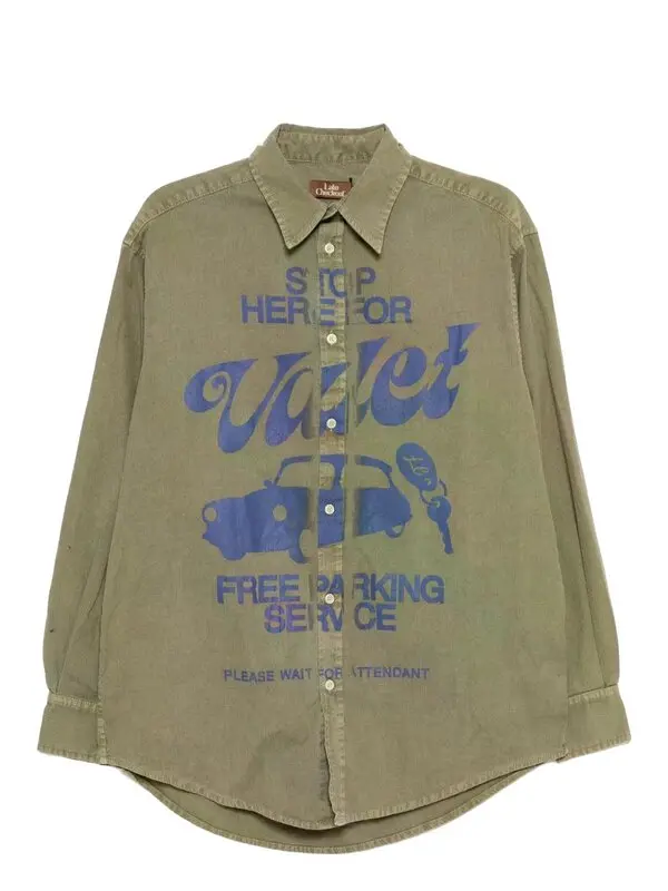 STAIN SHADE Graphic Print Shirt - Green