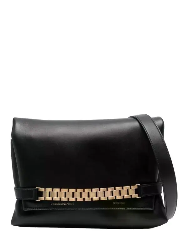 Victoria Beckham Mini Chain Pouch Leather Clutch - Black