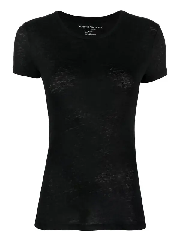 Majestic Filatures Crew-neck Short-sleeve T-shirt - Black