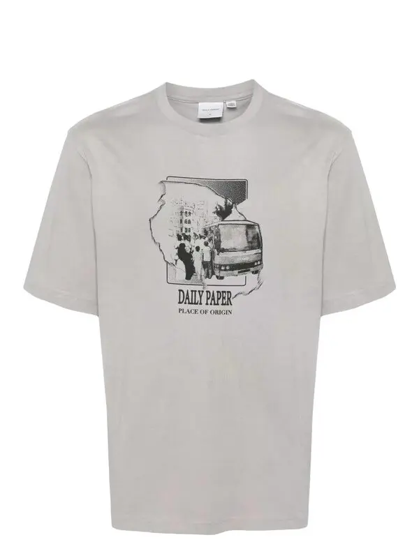 DAILY PAPER Place Of Origin Cotton T-shirt - Grey