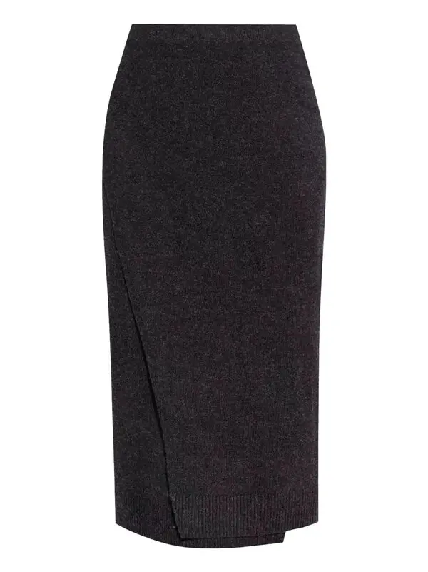 Balenciaga Wrap Knit Skirt - Grey