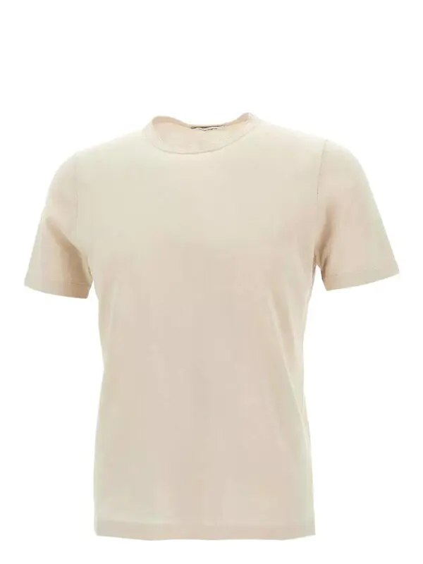 KANGRA Crew-neck Cotton T-shirt - Neutrals