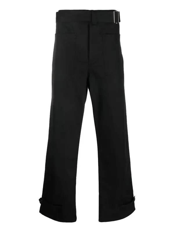 Alexander McQueen Buckled Four-pocket Straight Trousers - Black