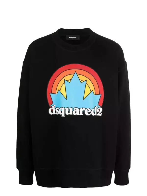 Dsquared2 Logo-print Cotton Sweatshirt - Black