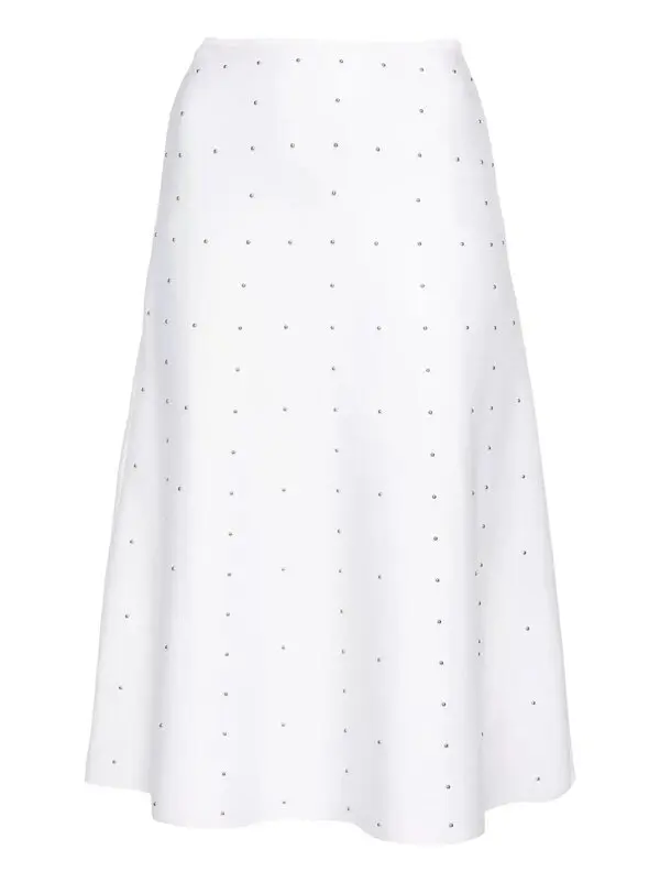 Fabiana Filippi Studded Knitted Midi Skirt - Neutrals