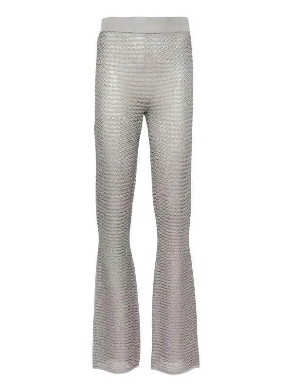Remain Birger Christensen Metallic Striped Flared Trousers - Grey