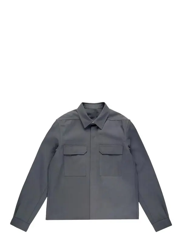 Rick Owens Classic-collar Twill Shirt - Grey