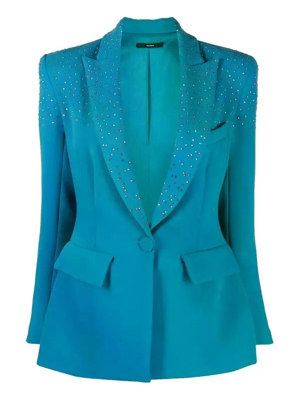 Alex Perry Addison Embellished Blazer - Blue