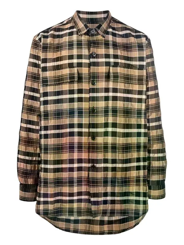 Nanushka Organic-cotton Checked Shirt - Neutrals
