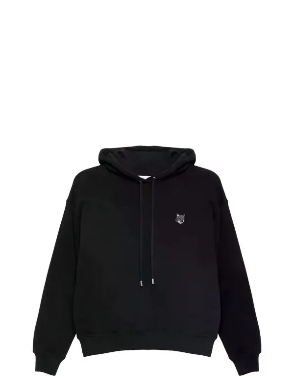 Maison Kitsuné Bold-fox-head-patched Hoodie - Black