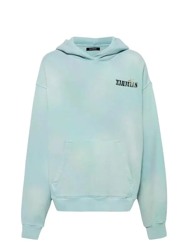 NAHMIAS Logo-print Cotton Hoodie - Blue