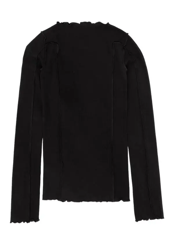 BASERANGE Omato Long-sleeve Organic Cotton Top - Black