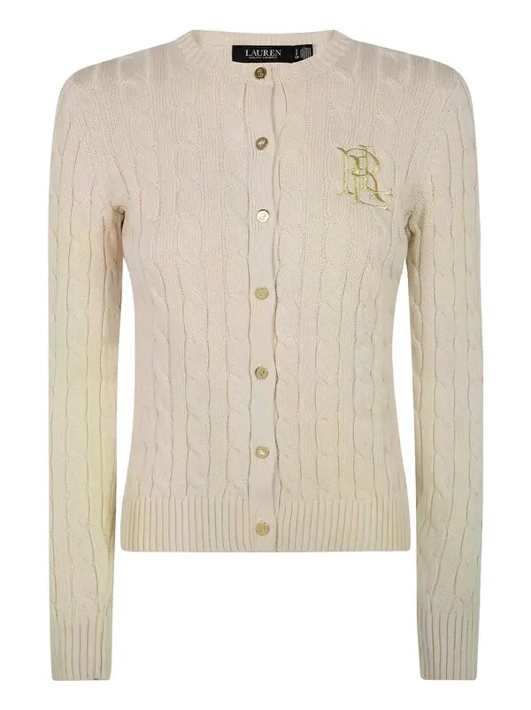 Ralph Lauren Logo-embroidered Cardigan - Neutrals