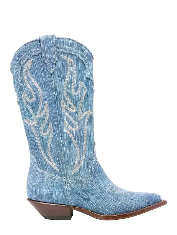 SONORA Santa Fe 35mm Denim Boots - Blue