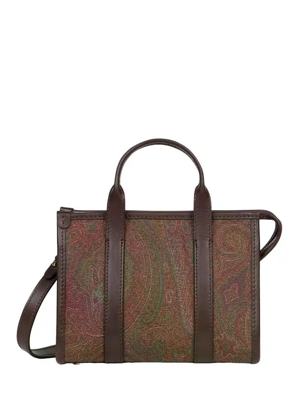 Etro Paisley-jacquard Mini Tote Bag - Brown