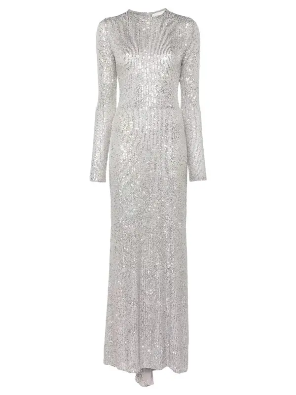 ATU BODY COUTURE Sequined Maxi Dress - Silver