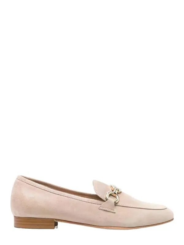 Casadei Suede Loafers With Crystal Embellishment - Neutrals